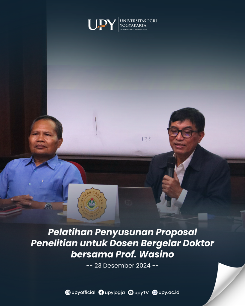 Penguatan Kompetensi Penelitian untuk Dosen UPY - Universitas PGRI Yogyakarta