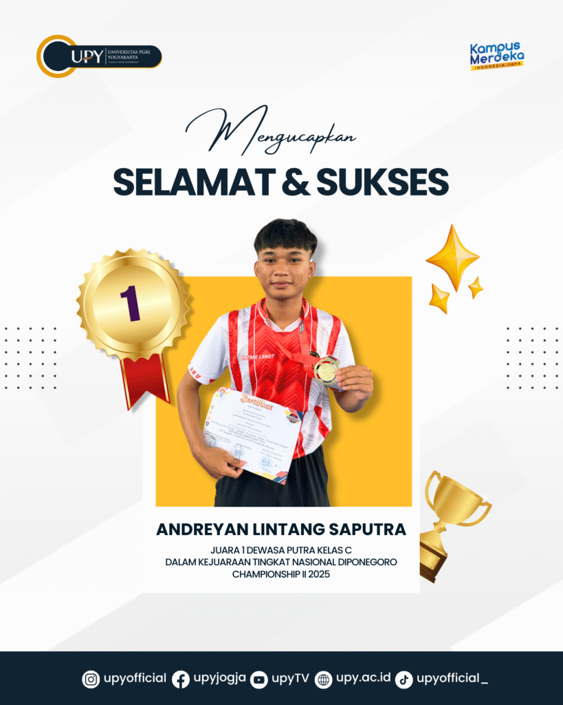 Mahasiswa UPY, Andreyan Lintang Saputra, Raih Emas di Kejuaraan Nasional Pencak Silat Diponegoro ...